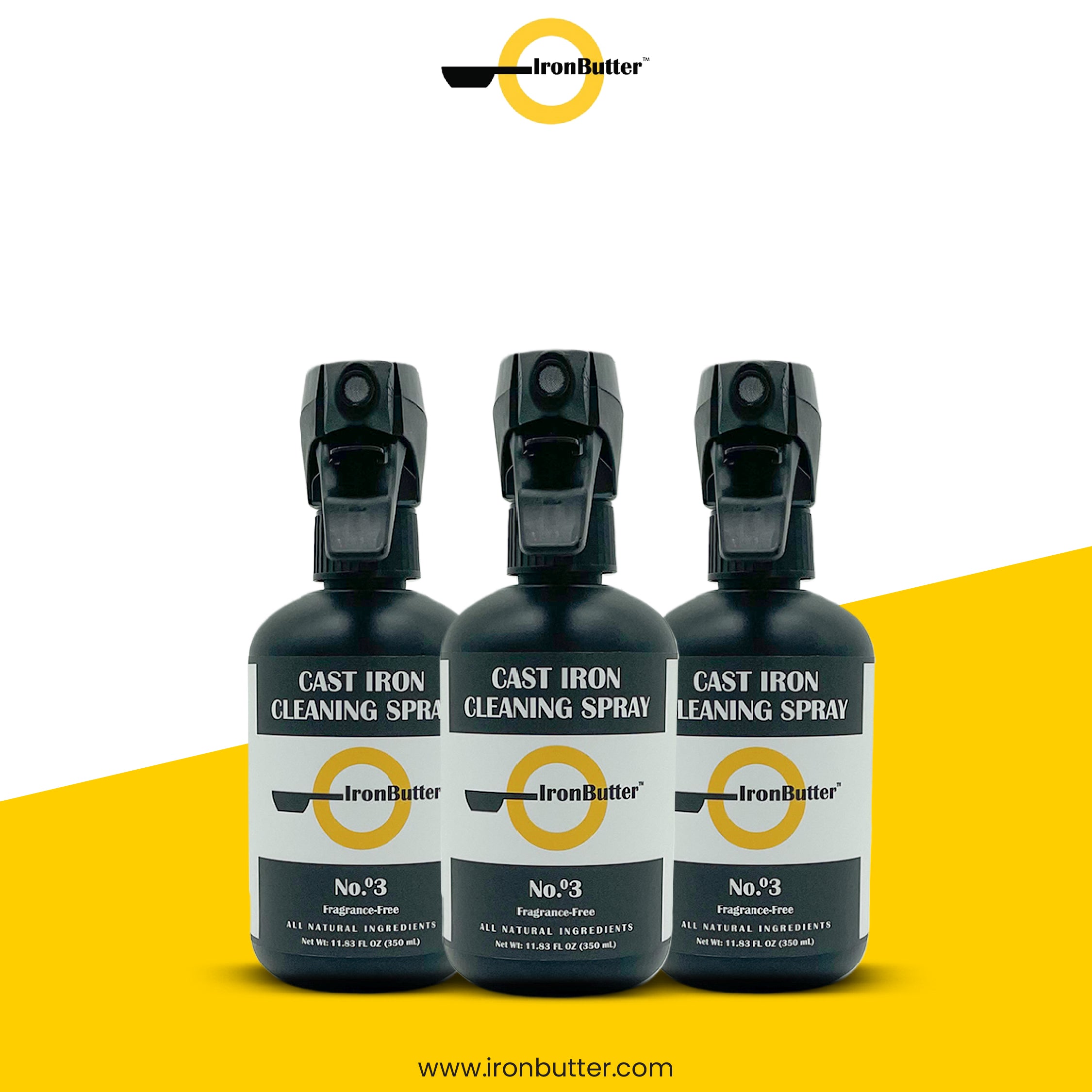 Cast-Iron Cleaning Spray (11.83 FL OZ) - Triple Pack – IronButter, LLC